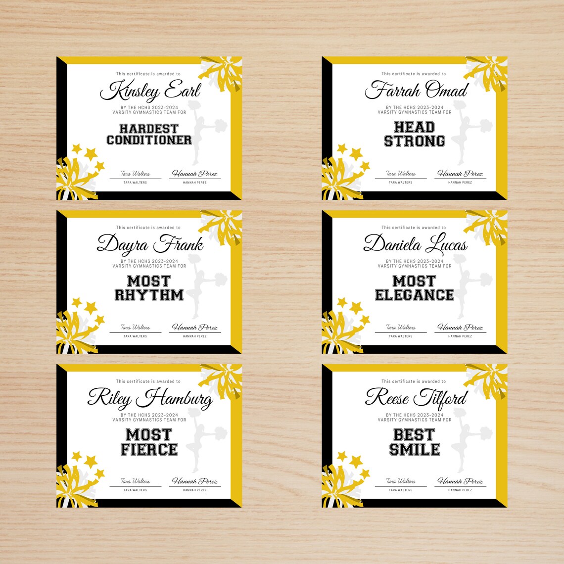 Editable Cheerleading Certificate Cheer Squad Awards Team - Etsy