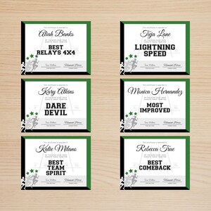 End of Season Track and Field Awards Bundle, Editable Track and Field ...