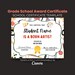 Editable School Certificate Art Award, Elementary Student Classroom ...