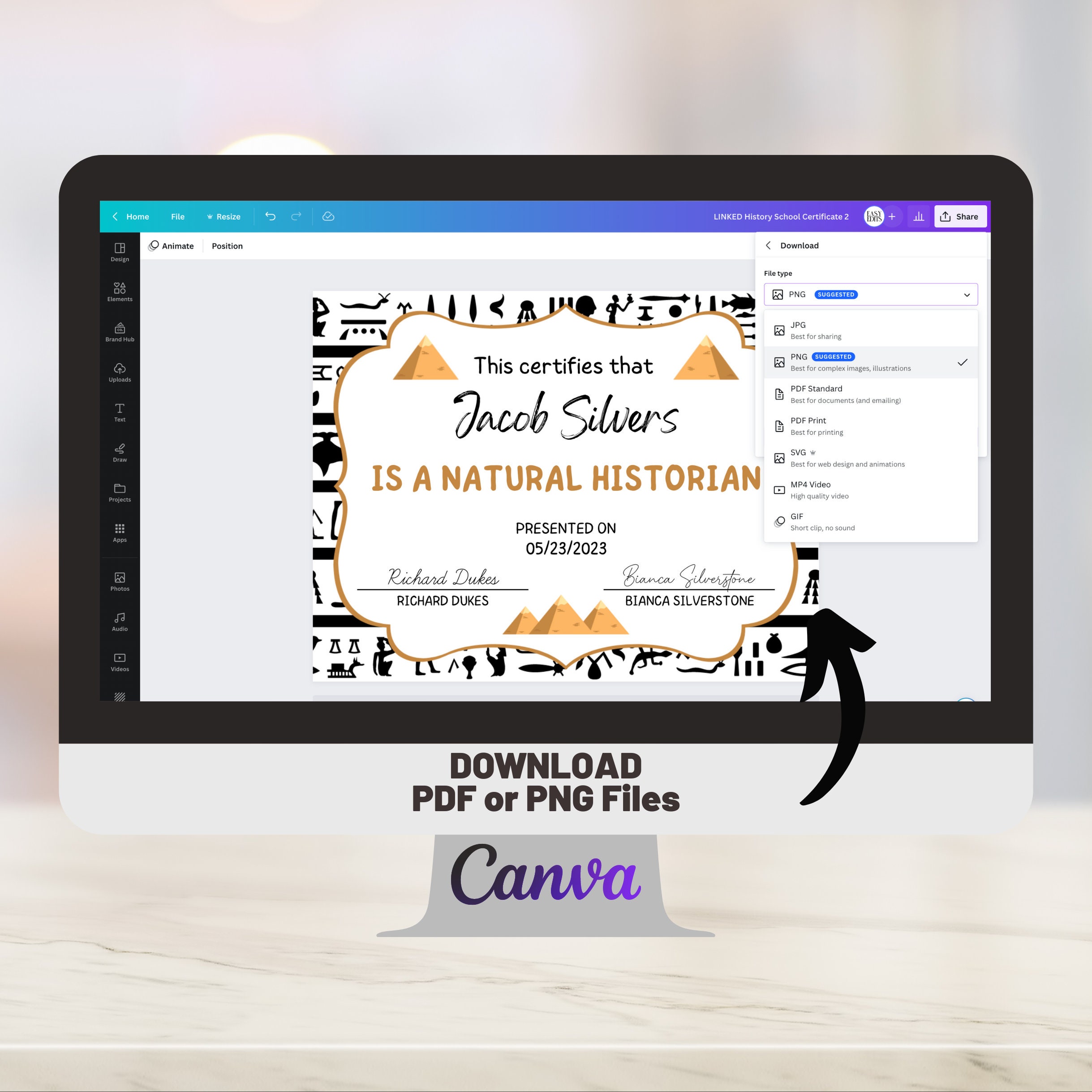 Editable School Certificate History Award Elementary Student - Etsy