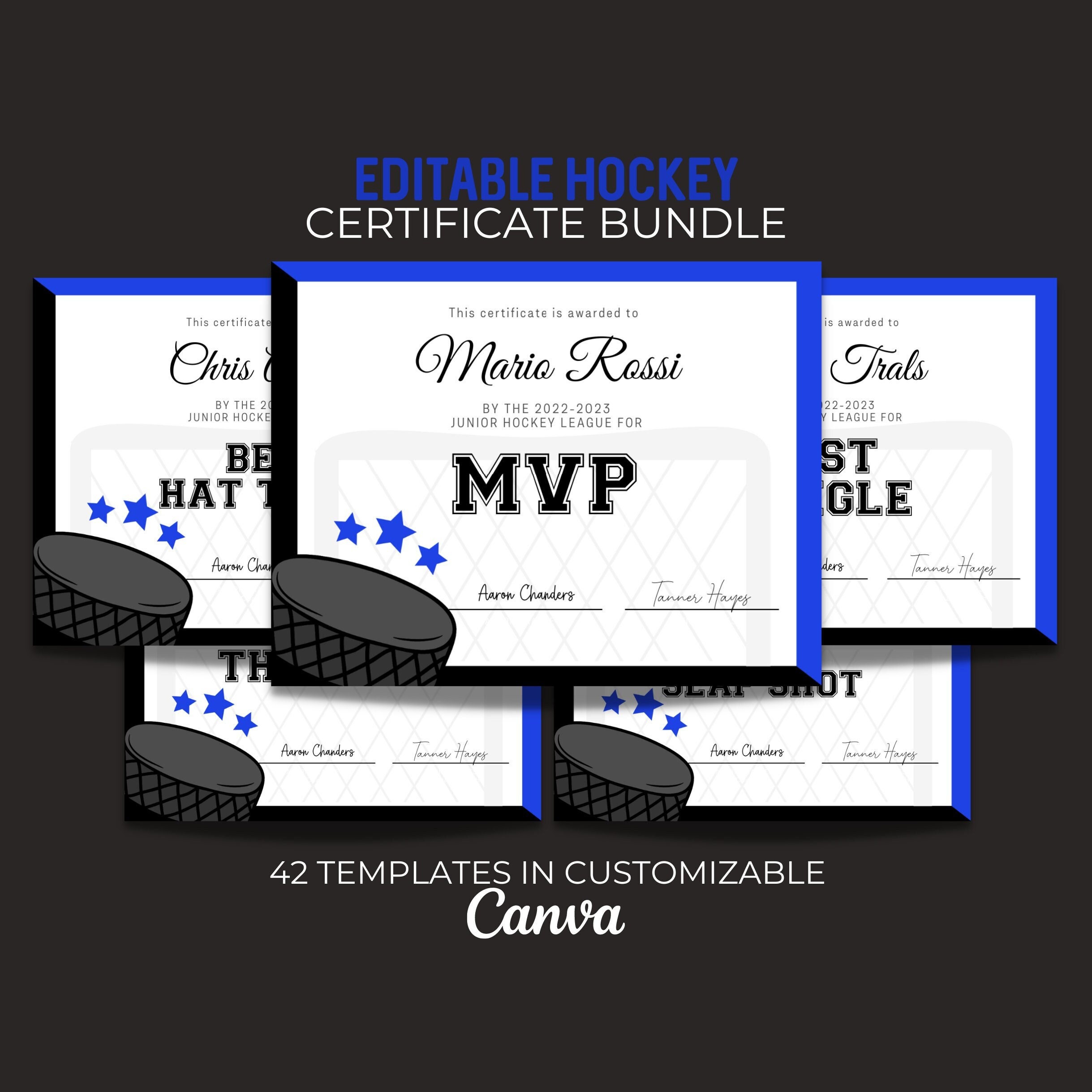 Hockey Certificate Templates