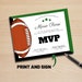 End of Season Football Awards Bundle, Editable Football Award ...