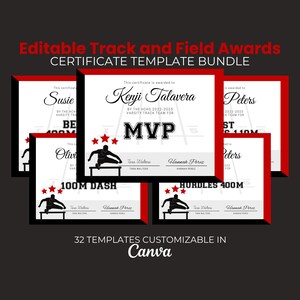 End of Season Track and Field Awards Bundle, Editable Track and Field ...