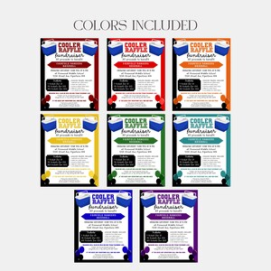 Cooler Raffle Fundraiser Flyer Editable Template (canva) - Etsy