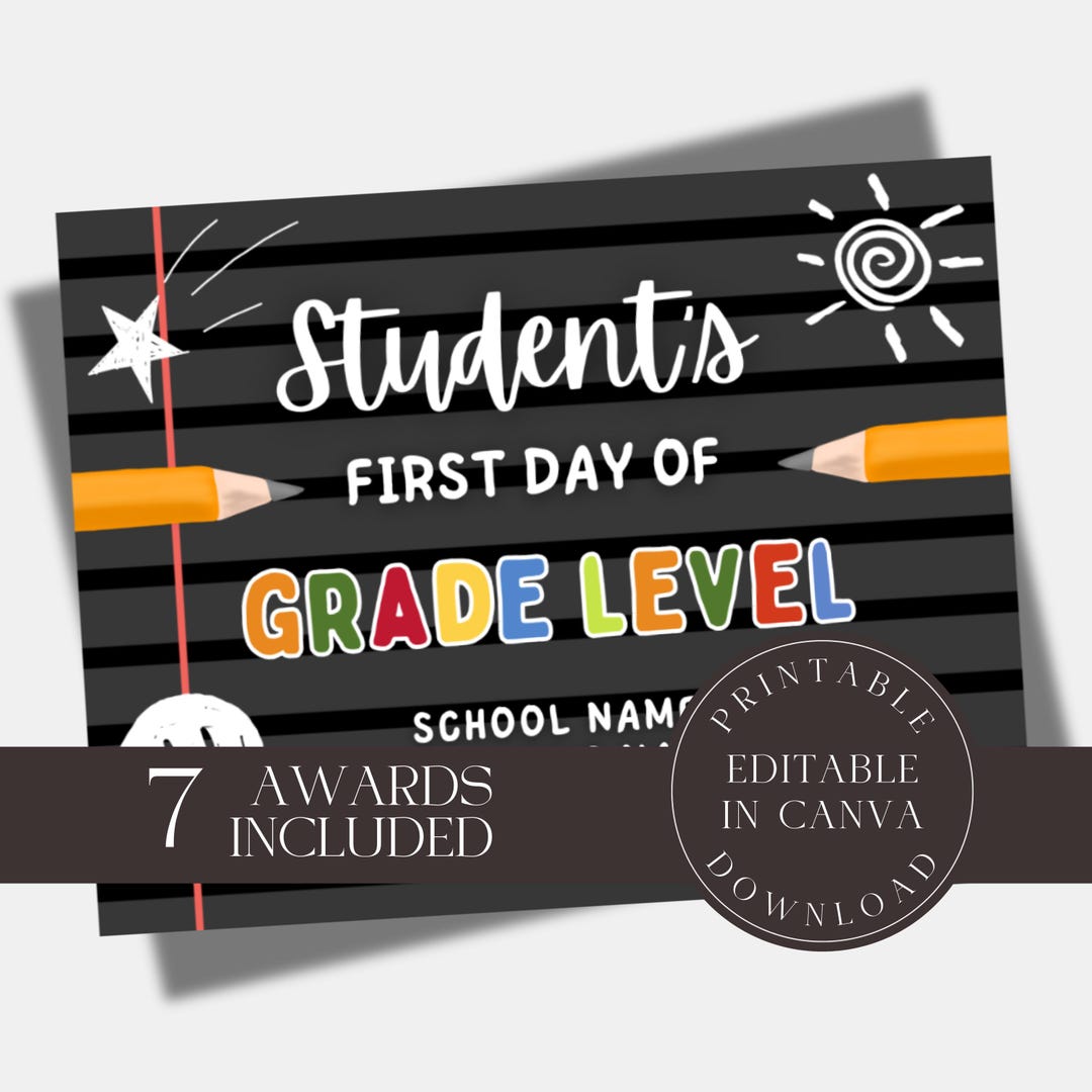 Editable First Day of School Sign Printable First Day of School Start ...