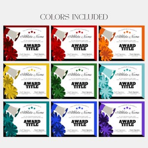 Cheerleading Award Certificate Template Editable Canva Awards (digital ...
