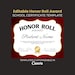 Editable School Honor Roll Certificate, Classroom Academic Excellence ...