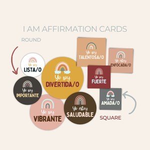 Editable Boho Rainbow Spanish Affirmation Station Spanish Classroom ...