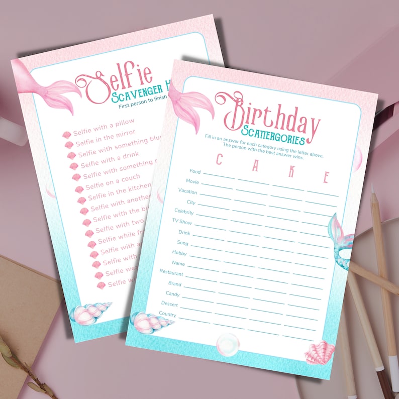 Printable Slumber Party Games Bundle Bingo Girls Sleepover Etsy