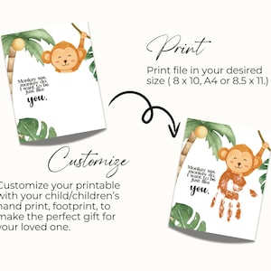 Animal Handprint Footprint Craft Art Monkey Handprint Craft Baby ...