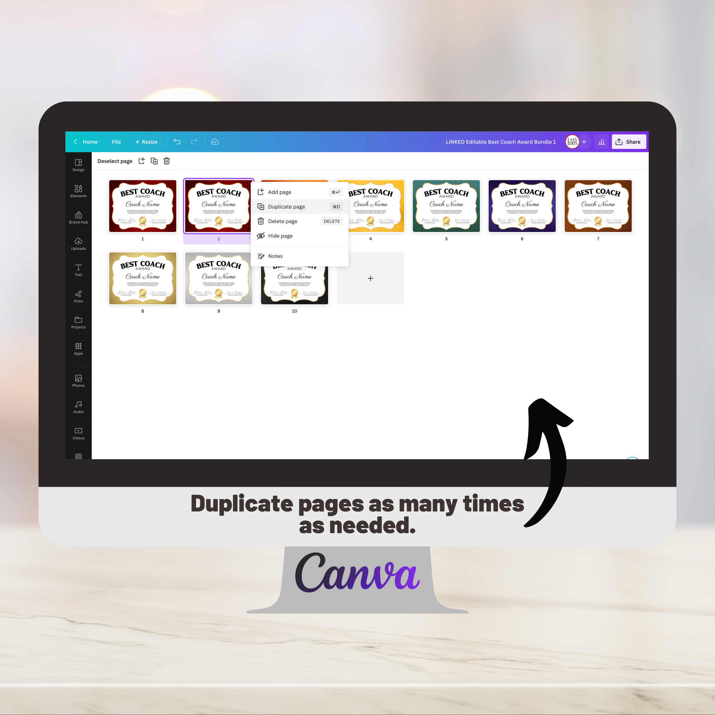 Best Coach Award Certificates, Coach Appreciation Gift, Editable Coach ...