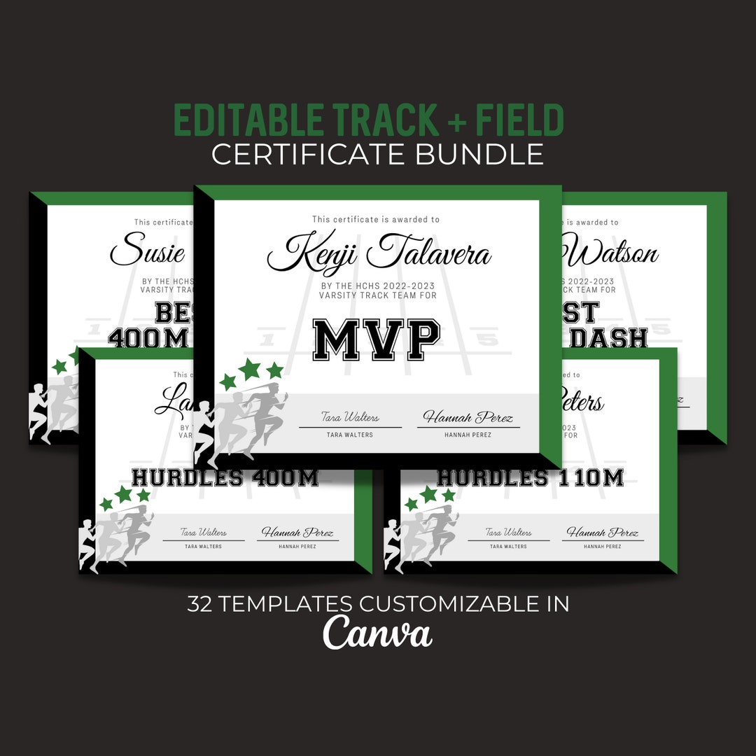 End of Season Track and Field Awards Bundle Editable Track - Etsy