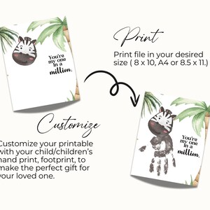 Animal Handprint Art Footprint Craft Zebra Handprint Craft Baby Toddler ...