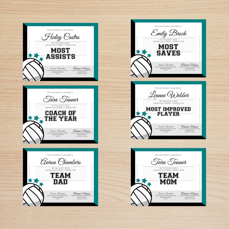 End of Season Volleyball Awards Bundle Editable Volleyball - Etsy