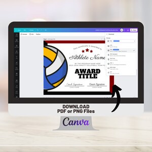 Editable Volleyball Awards Bundle Volleyball Certificates Printable ...