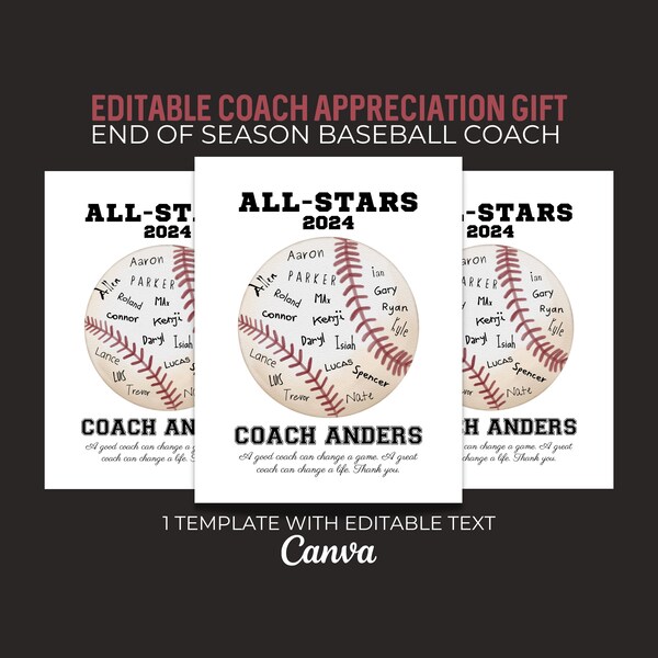 Baseball Coach - Etsy