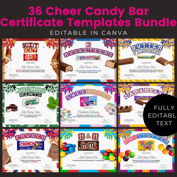 Candy Certificates - Etsy