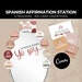 Editable Boho Rainbow Spanish Affirmation Station Spanish Classroom ...