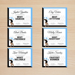 Editable Gymnastics Certificate Bundle, Printable Gymnast Award ...