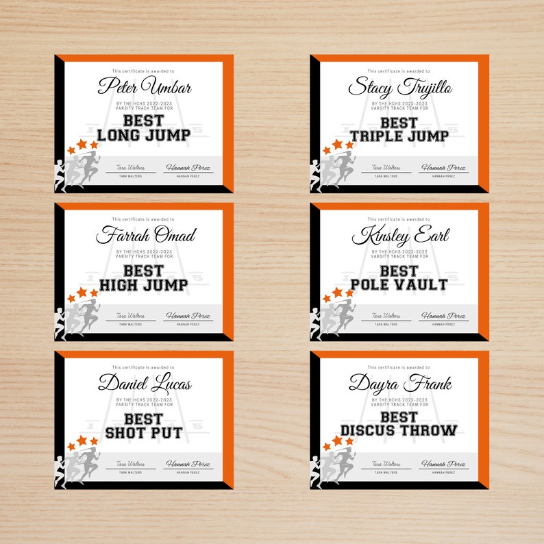 End of Season Track and Field Awards Bundle Editable Track - Etsy