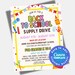 Editable Back to School Supply Drive Flyer Template (PDF Download) - Etsy
