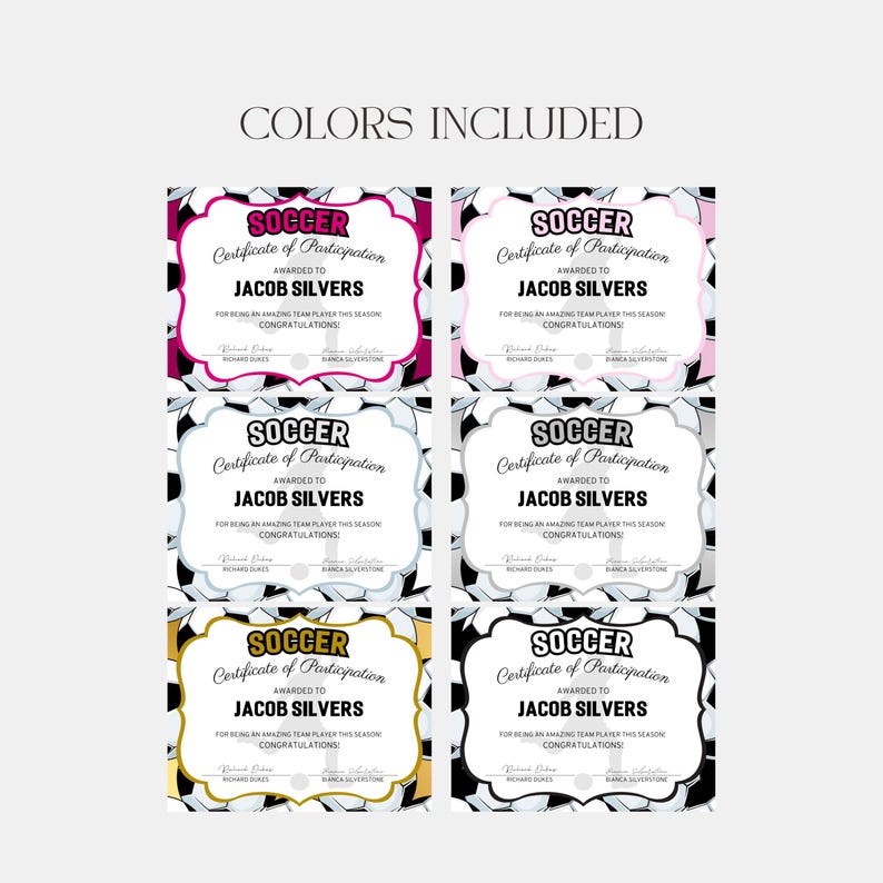 Editable Soccer Football Awards Template, Custom Soccer Award ...
