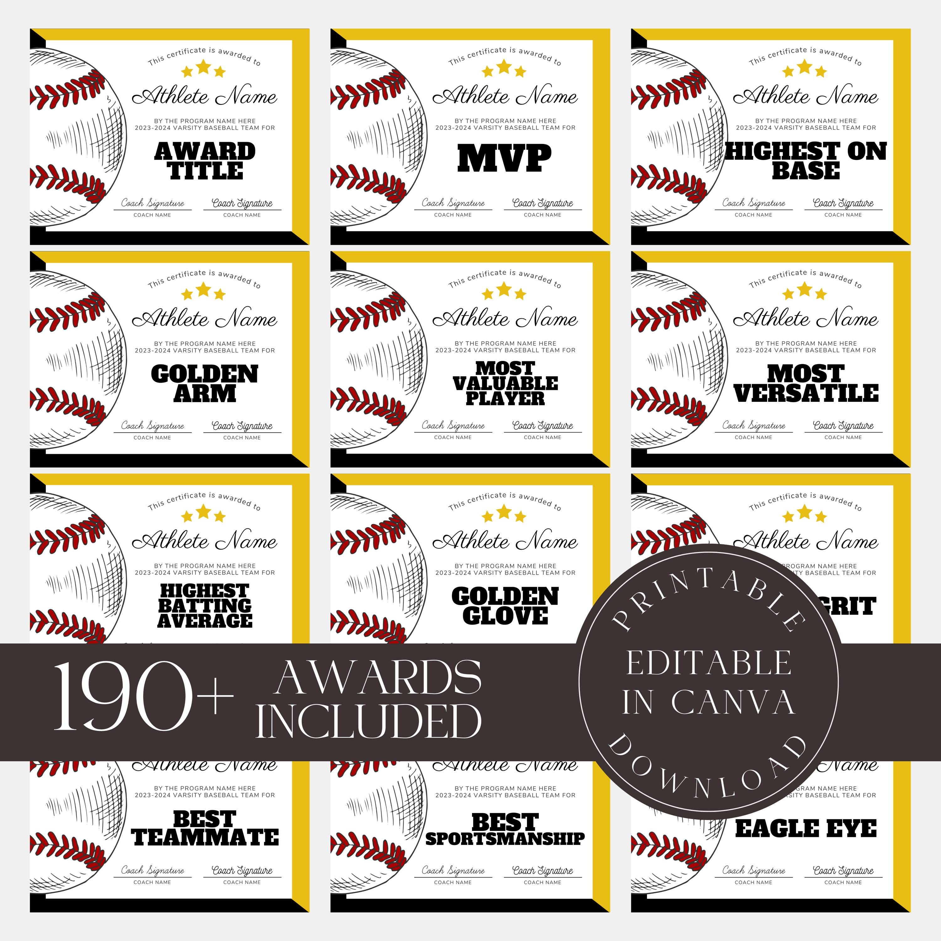 Varsity Certificates Templates 22 Award Certificate Templates Free