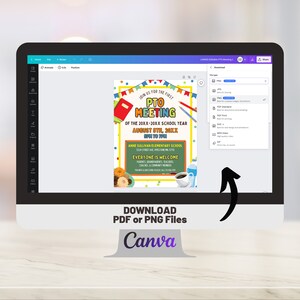 Editable Back to School Meeting Flyer, Printable Parent Teacher ...