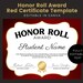Editable School Honor Roll Certificate Classroom Academic - Etsy