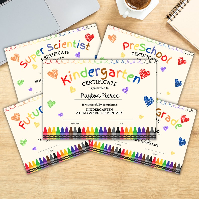 Editable Elementary Classroom Award Certificate Canva - Etsy