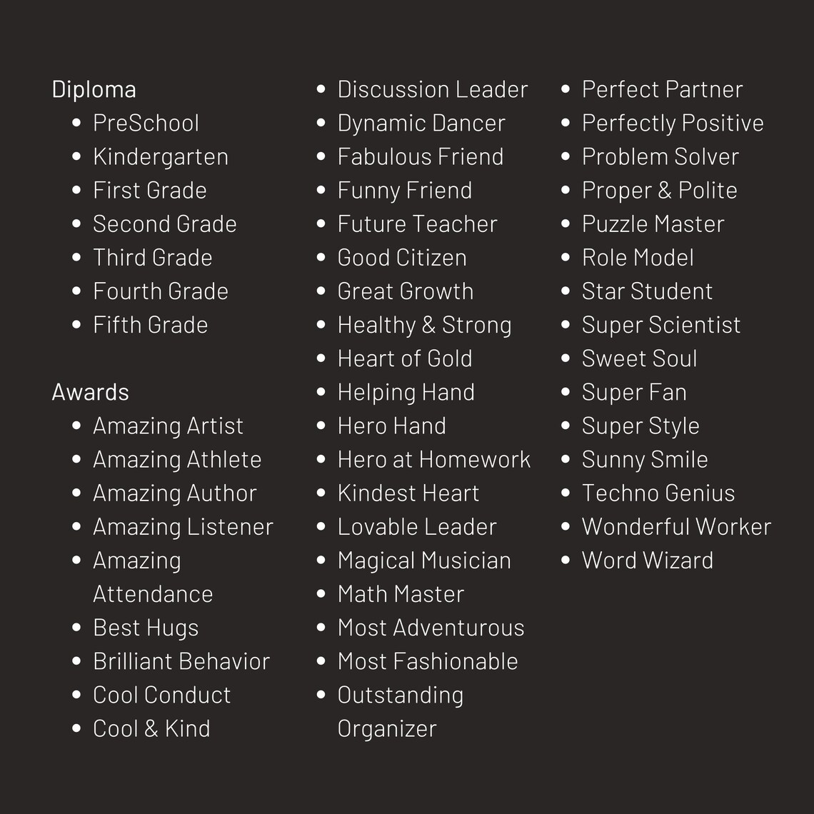 Editable Elementary Classroom Award Certificate Canva - Etsy