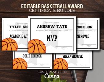 Basketball Canva Template - Etsy