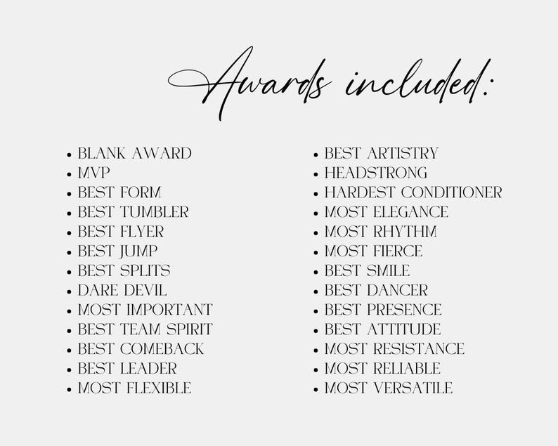 Editable Cheerleading Awards Template, Custom Cheer Award Certificates ...