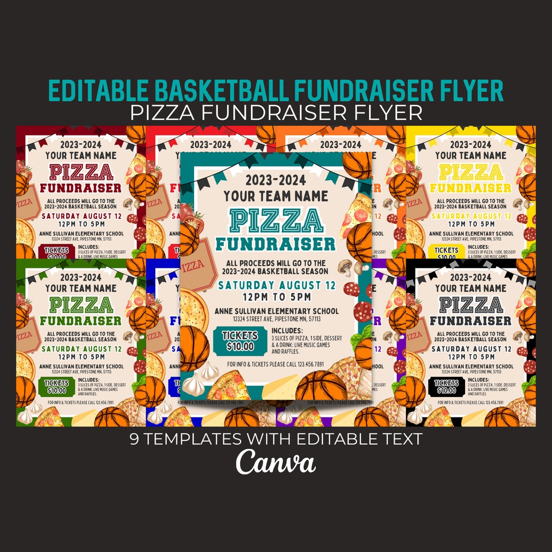 Editable Basketball Pizza Party Flyer Printable Start of - Etsy