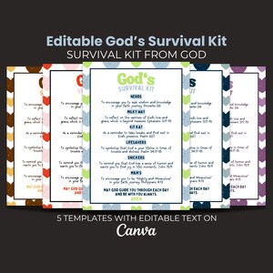 Editable Gods Survival Kit, Church Tag, Survival Kit From God ...