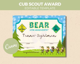 Cub Scout Certificate Rank - Etsy