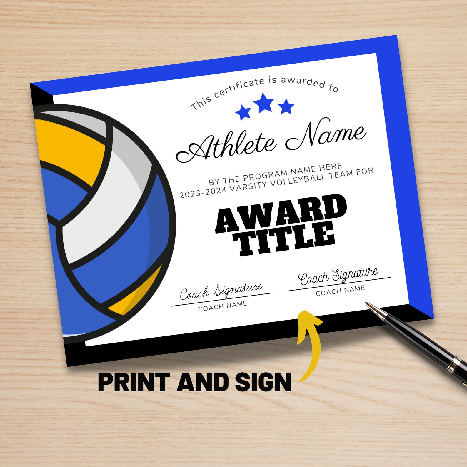 End of Season Volleyball Awards Bundle Editable Volleyball - Etsy