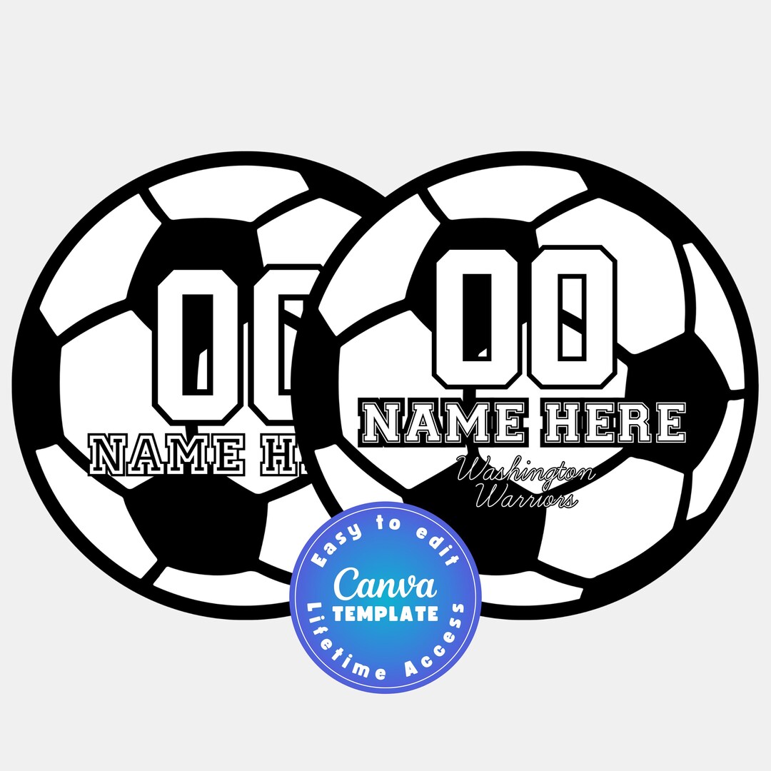 Soccer Sport Team Tag Template, Editable Locker Hang Tag for Players ...