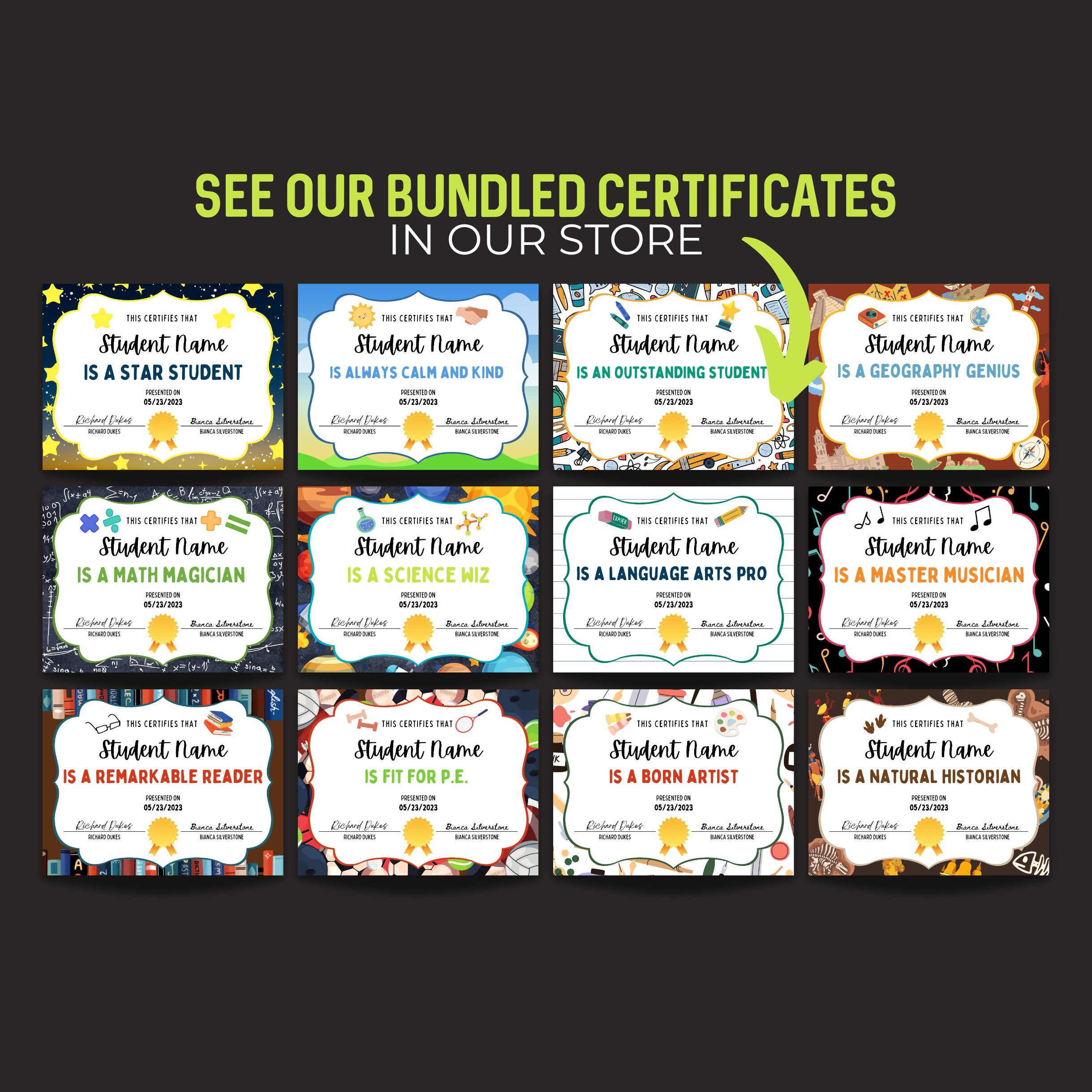 Editable School Certificate Student Music Award Elementary - Etsy