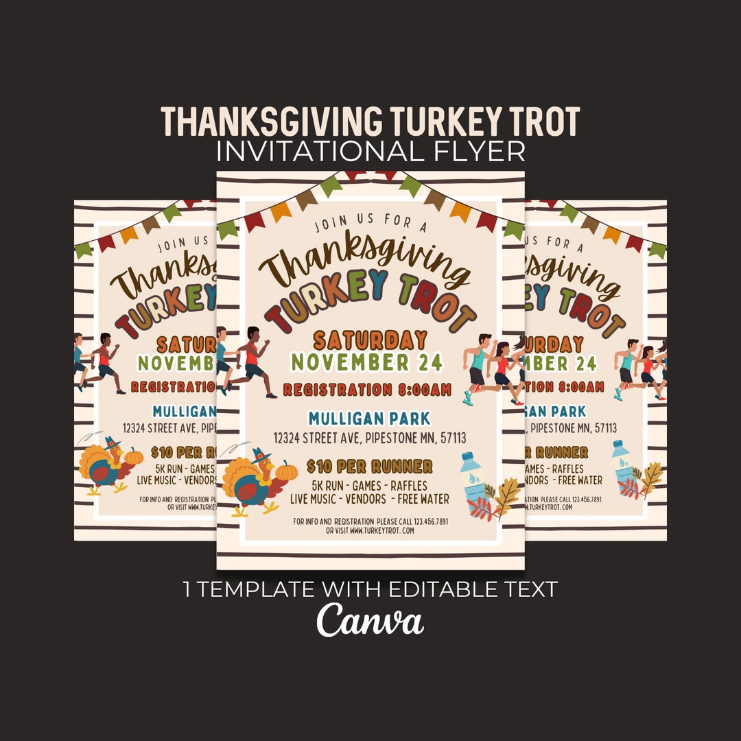 Editable Thanksgiving Event Template Friendsgiving Printable - Etsy