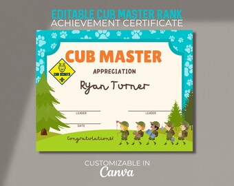 Boy Scout Certificate of Appreciation - Etsy
