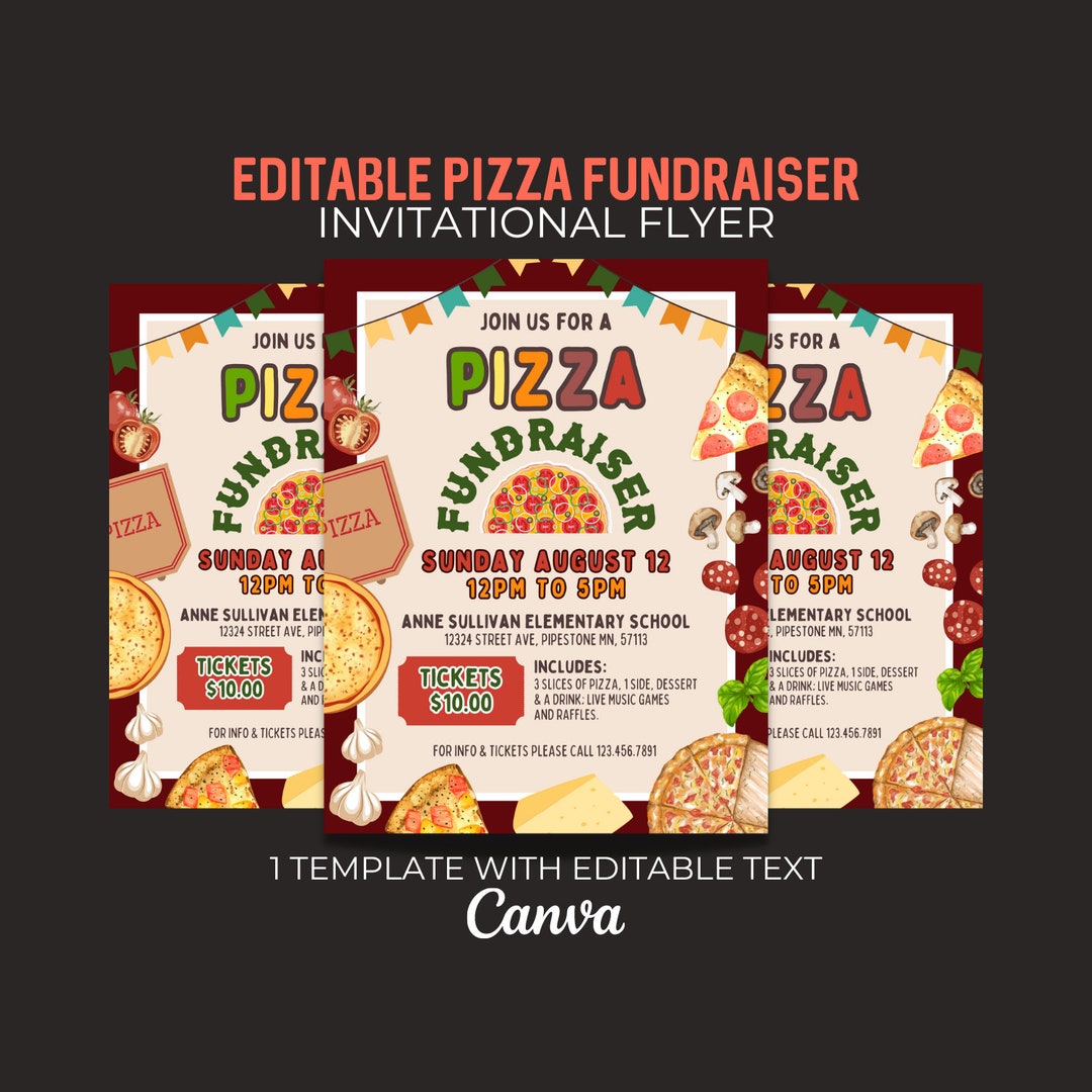 Editable Back to School Pizza Party Flyer Printable Back to - Etsy