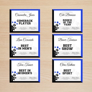 End of Season Wrestling Awards, Editable Wrestler Award Certificate ...