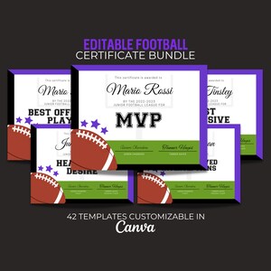 End of Season Football Awards Bundle Team Party Football - Etsy