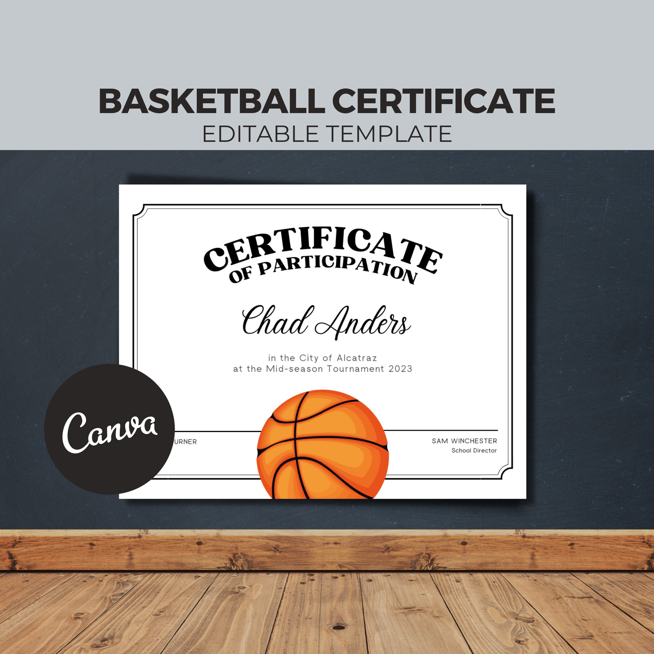 End of Season Basketball Awards Editable Certificate Canva - Etsy Australia