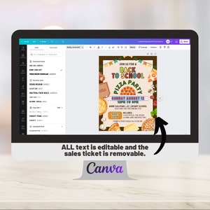 Editable Back to School Pizza Party Flyer Printable Back to School ...