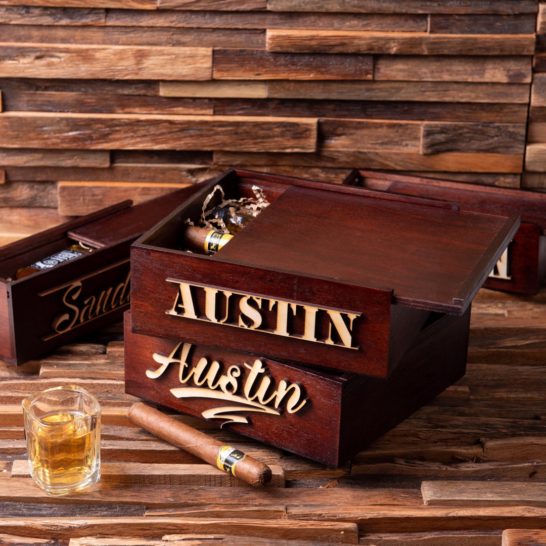 Personalized Wooden Gift Box for Men, Wedding Gift Box, Anniversary ...