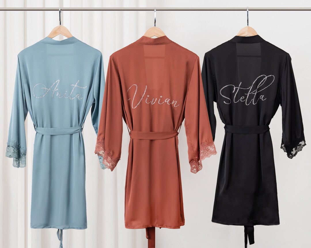 Personalized Bridesmaid Robe Set, Custom Bridal Party Robes for ...