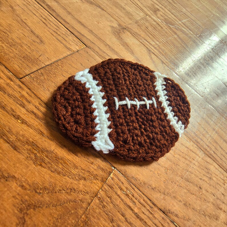 Football Coaster Crochet Pattern: Easy Applique (PDF Digital Download ...