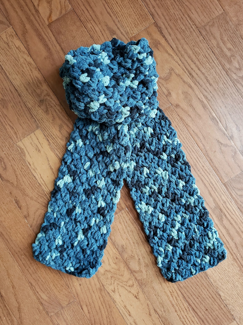 One-skein Crochet Scarf Pattern Bernat Blanket Yarn Scarf - Etsy
